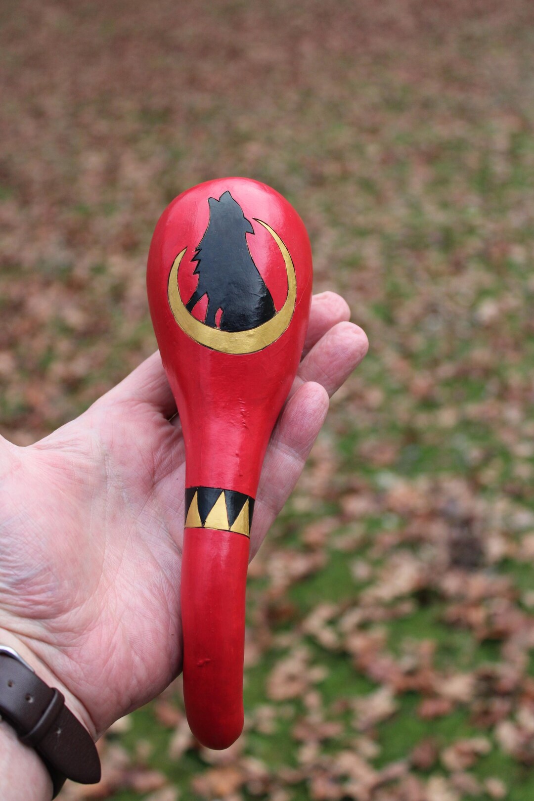 Shamanic Rattle - Wolf Totem - Free Shipping - Etsy