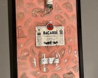 Jack Daniels Smashed Bottle Art - Etsy UK