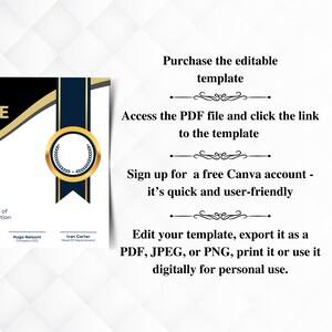 Certificate of Completion Editable Template Completion Award ...