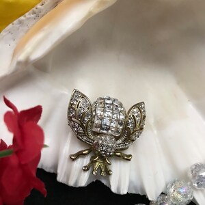 Vintage Rhinestone Bee Alive Brooch Pendant - Etsy