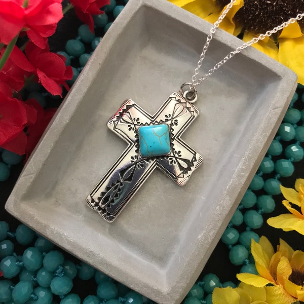 Turquoise Cross - Etsy