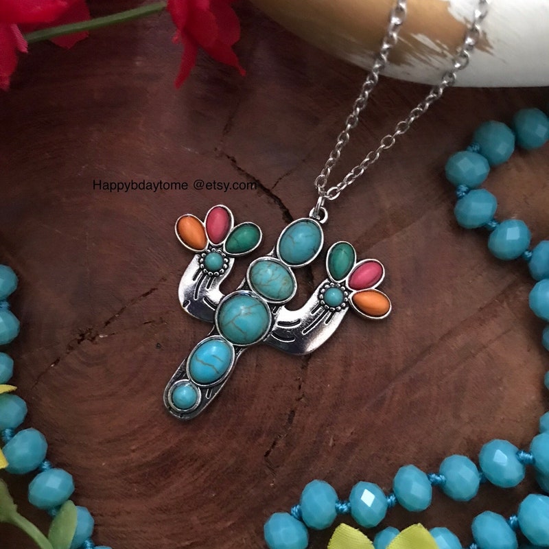 Cactus Necklace - Etsy