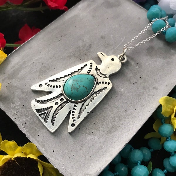 Thunderbird Turquoise Necklace - Etsy