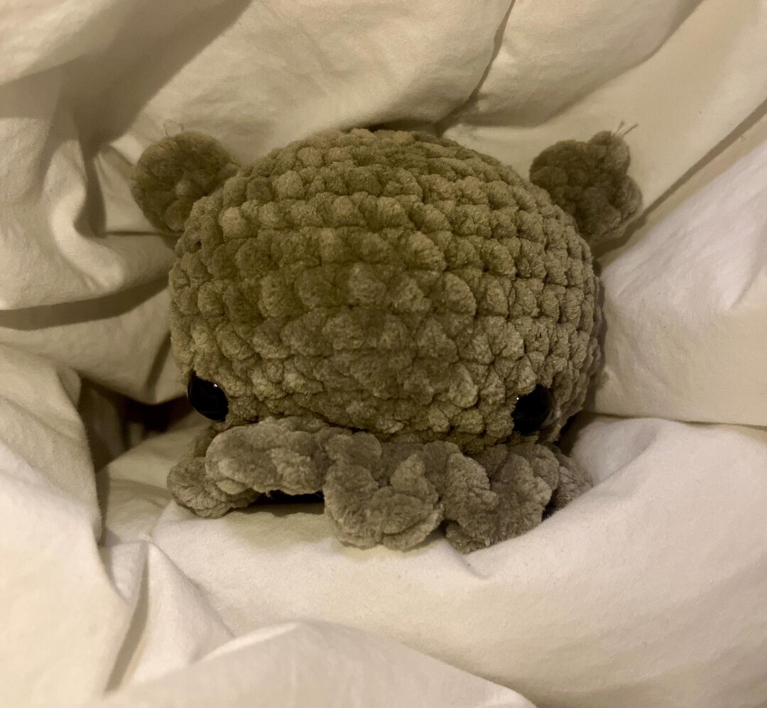 Cute Baby Dumbo Octopus Sea Animal Stuffed Plush Toy Handmade Crochet ...