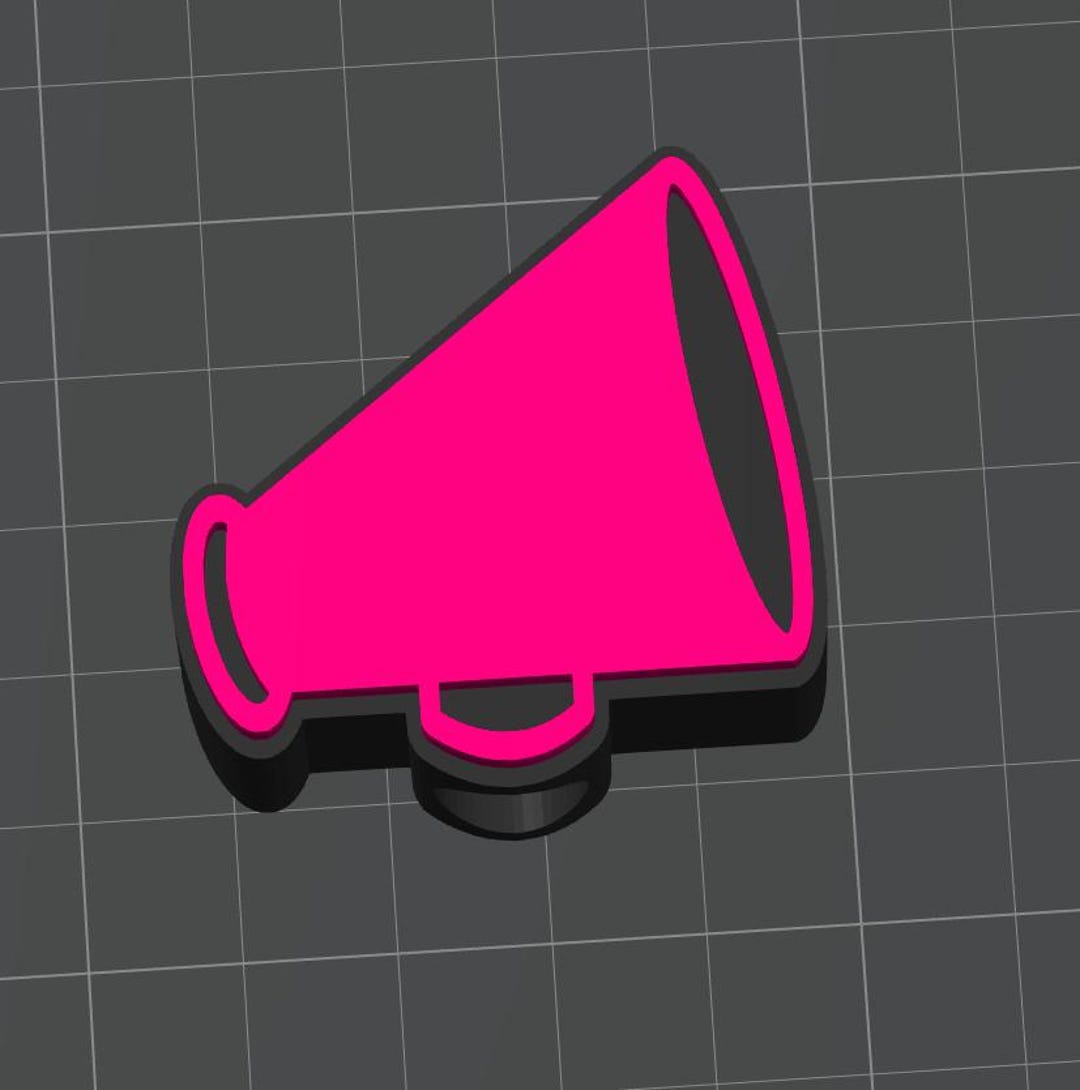 Cheer Megaphone Straw Topper STL File, 3D Print Straw Topper Digital ...