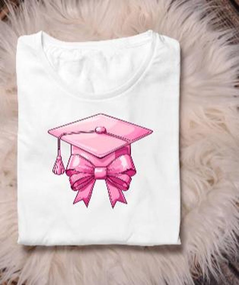 Pink Coquette Bow, Trendy Bow, Graduation Cap, Sublimation - Etsy