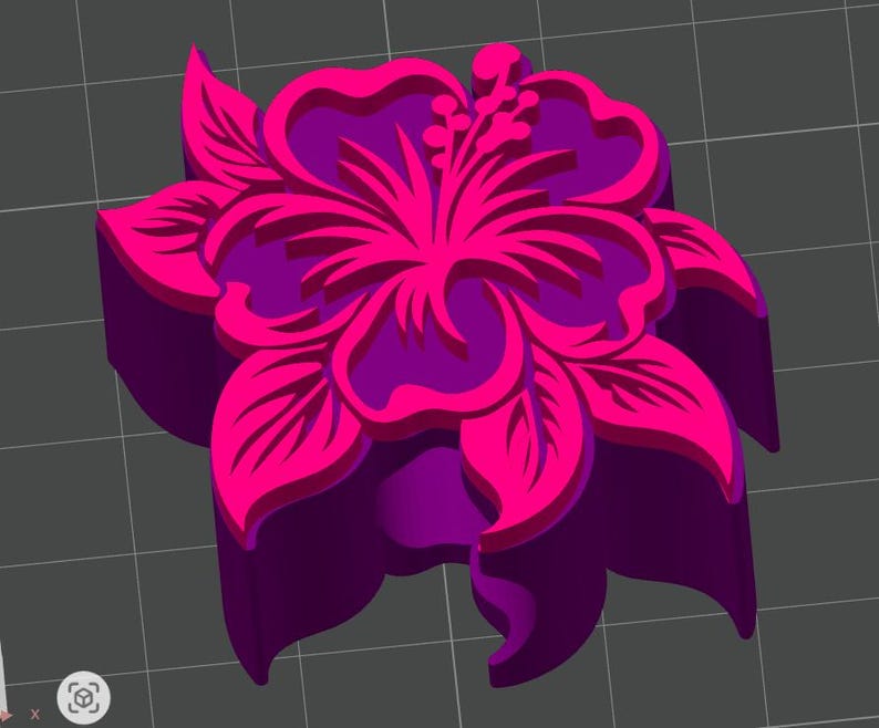 Tropical Flower Straw Topper STL File, 3D Print Straw Topper Digital ...
