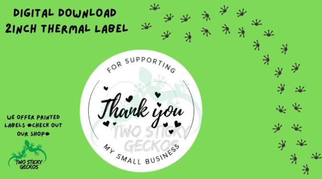 Circle Thank Your Label Digital File, Small Business Labels - Etsy