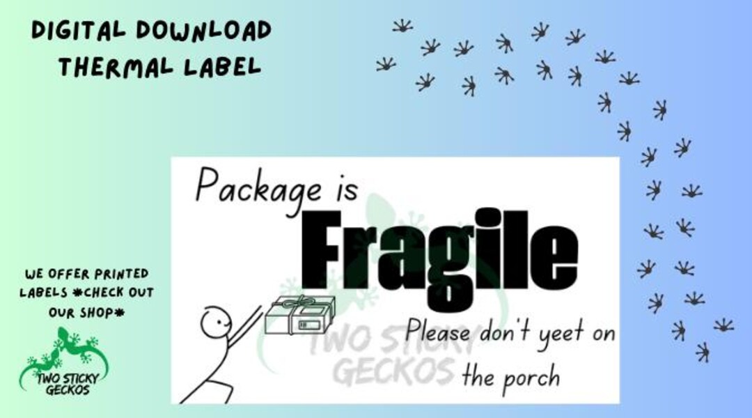 Fragile Package Label, Packaging Label for Small Business | Thermal ...