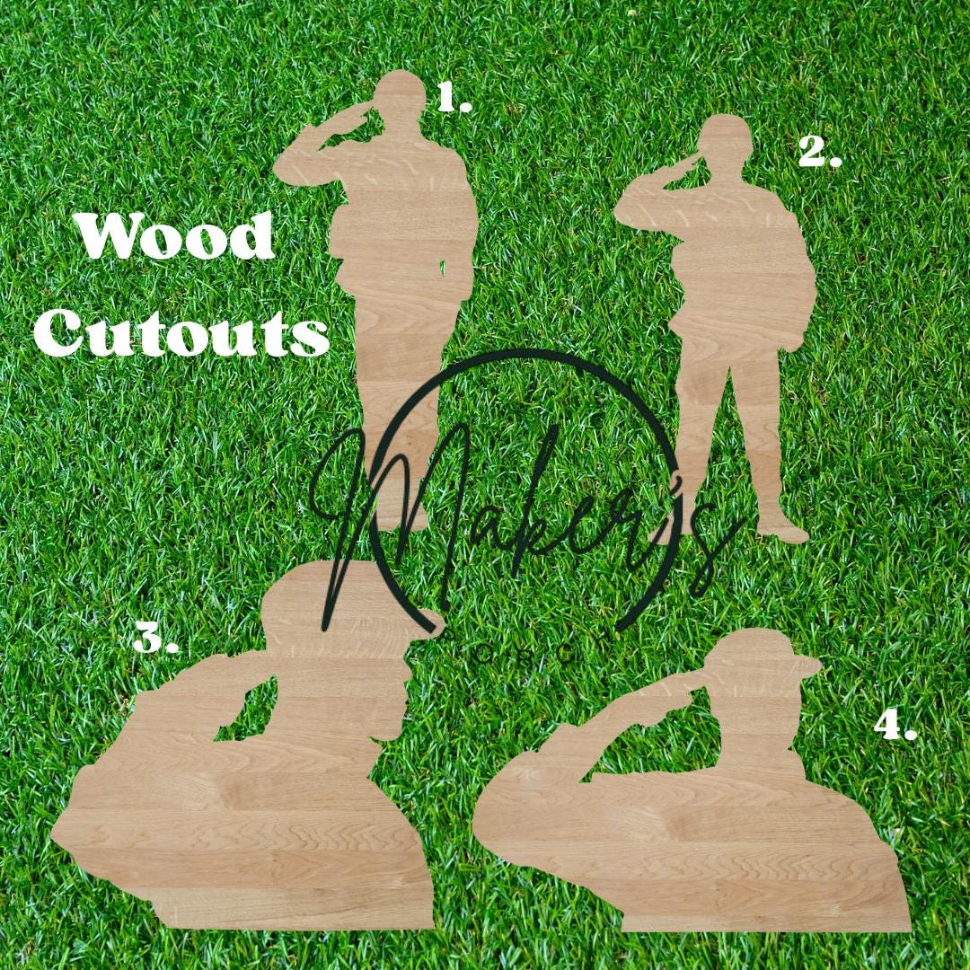 Wood Cutouts, July 4th , Soldier Silhouette, Independence Day, Wood ...