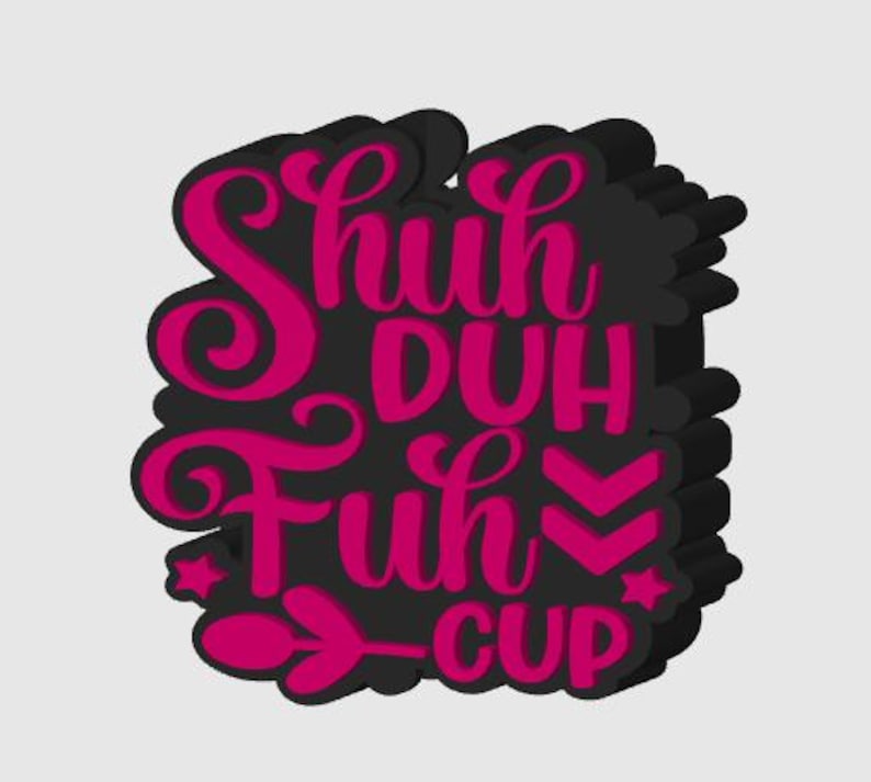 Funny Cuss Word Straw Topper STL, 3D Printed File Straw Buddy, Fits ...