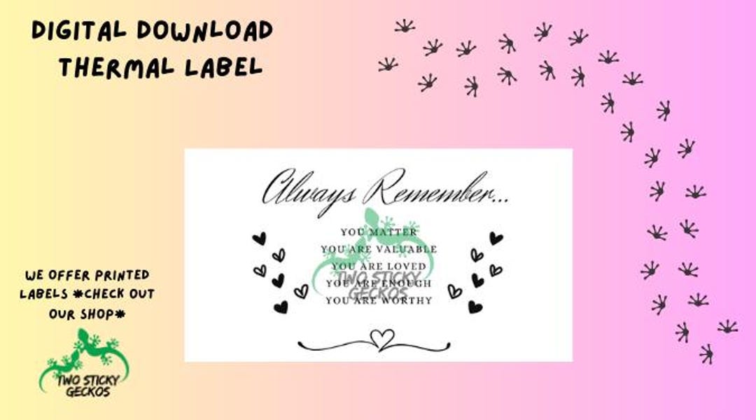 Always Remember, Packaging Label for Small Business | Thermal Label, Do ...