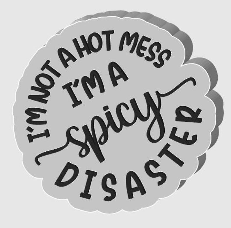 Spicy Mess Straw Topper STL, 3D Printed File Straw Buddy, Fits Stanley ...