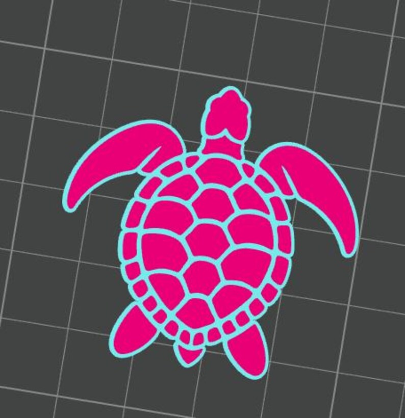 Sea Turtle Straw Topper STL File, 3D Print Straw Topper Digital ...