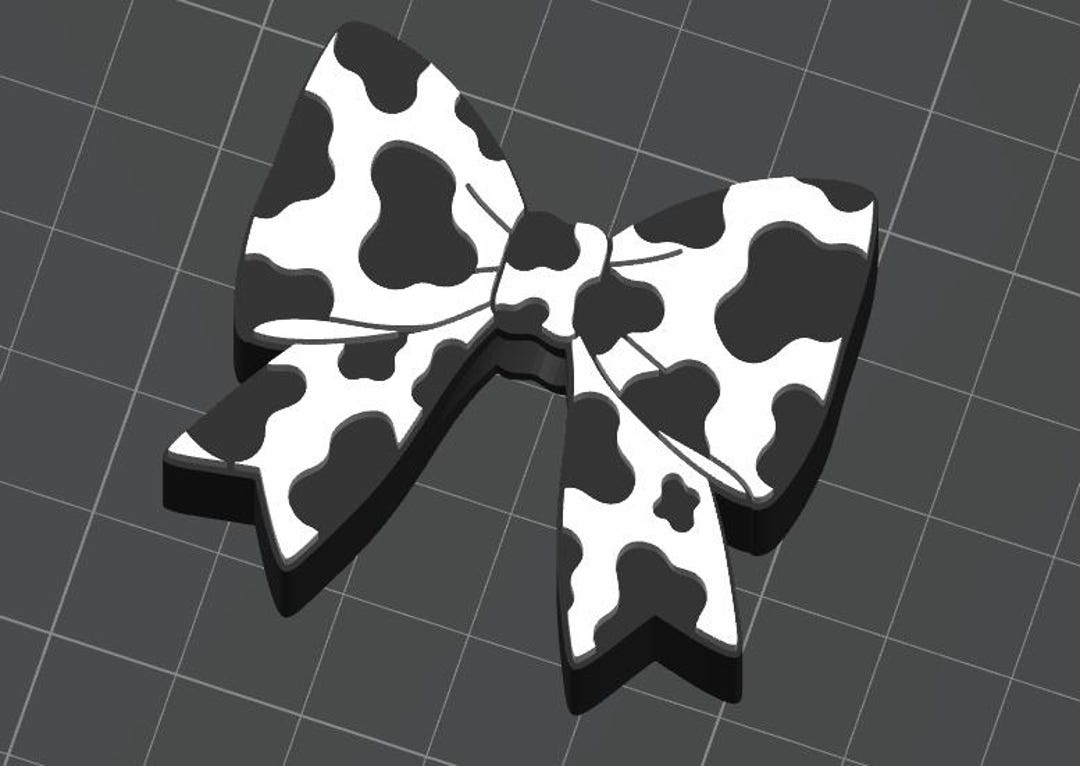 Cow Coquette Bow Straw Topper STL File, 3D Print Straw Topper Digital ...
