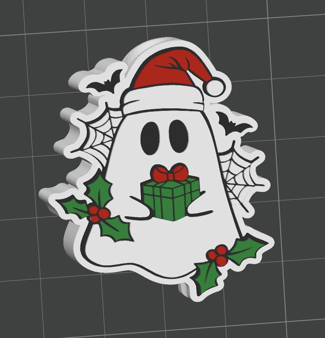 Christmas Ghost Straw Topper STL File, 3D Print Straw Topper Digital ...