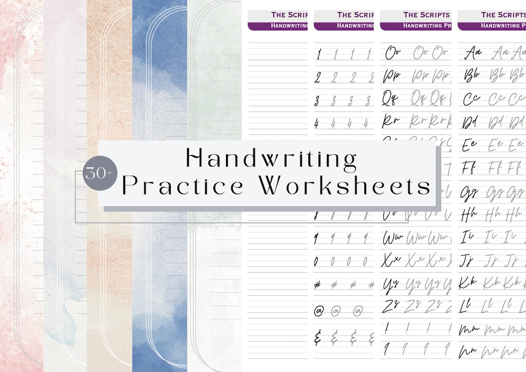 Cursive Writing Practice Templates to Improve Your Handwriting. - Etsy