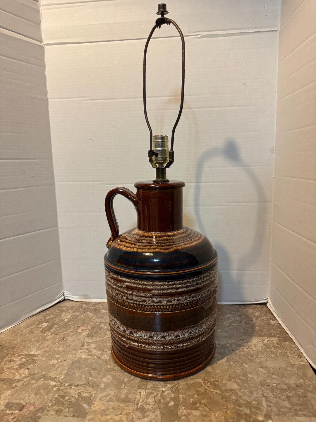 Vintage Haeger Pottery Jug Lamp Sebastiano Maglio Signed Mid Century ...