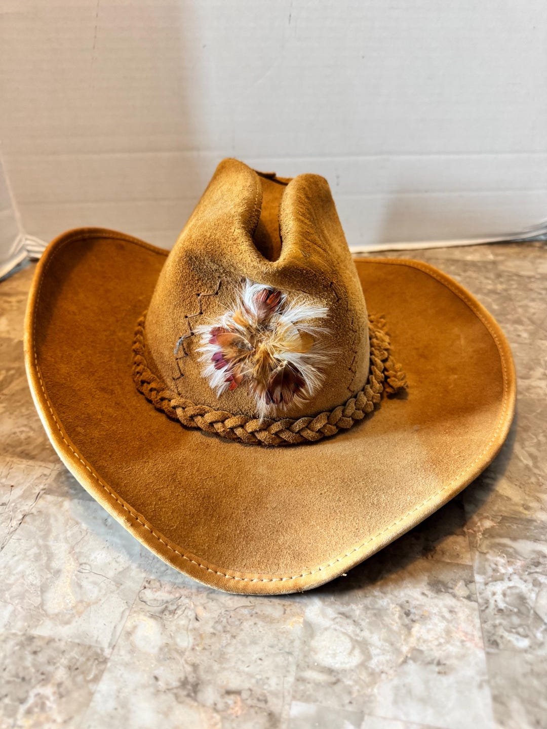 Henschel Suede Leather Braided Band Size Small Hat - Etsy