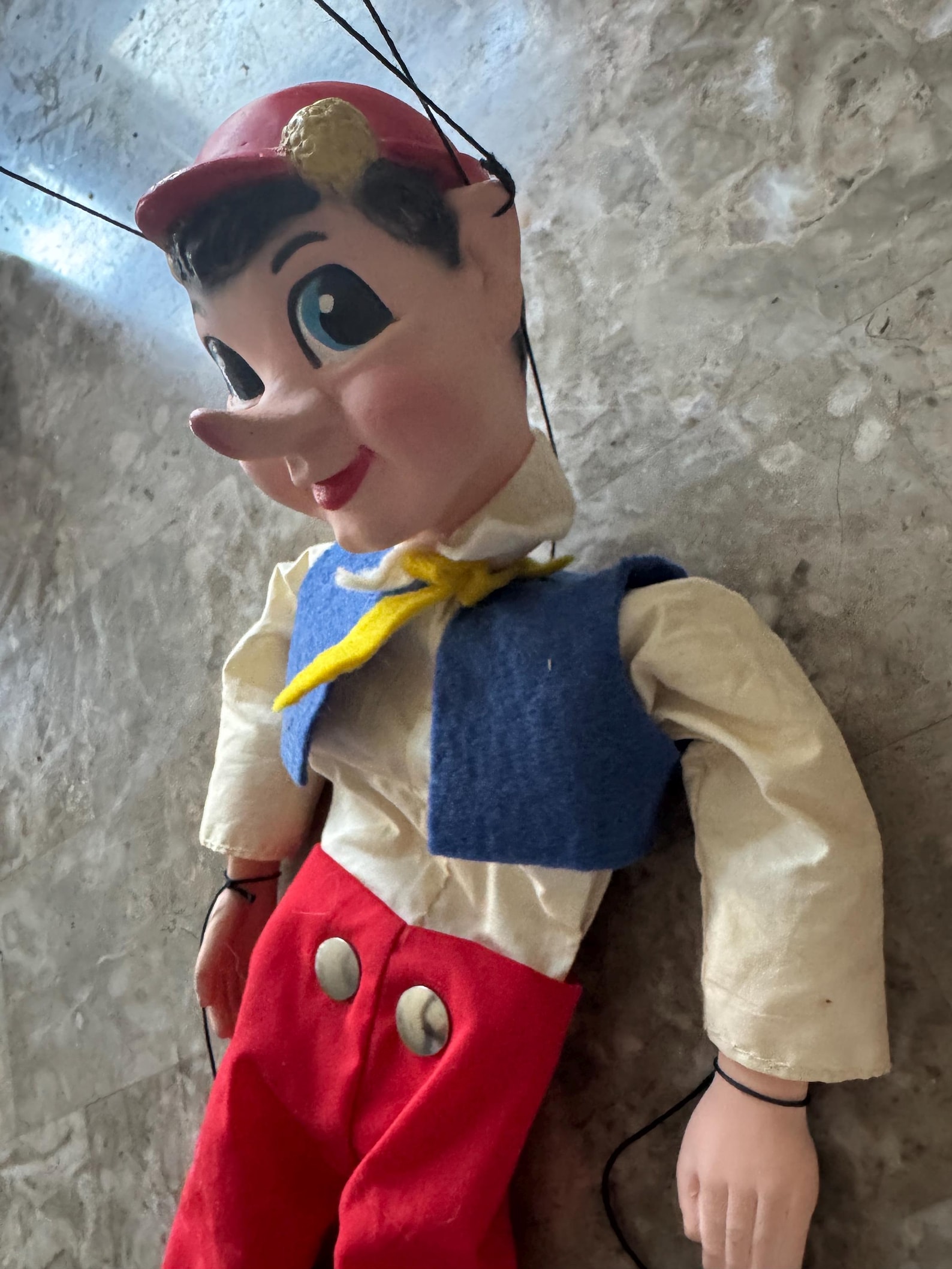 VINTAGE HAZELLE PINOCCHIO Puppet Marionette Airplane Control Rare ...