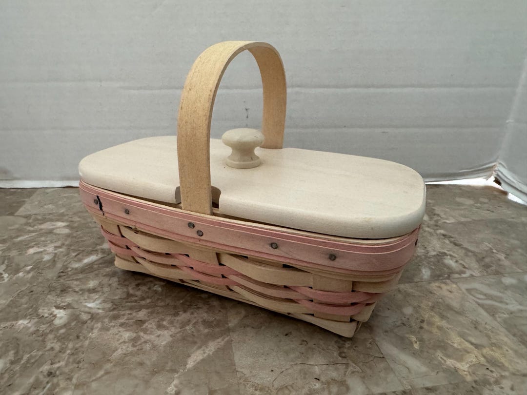Longaberger 2000 Classic Horizon of Hope Basket W/lid Whitewashed Combo ...