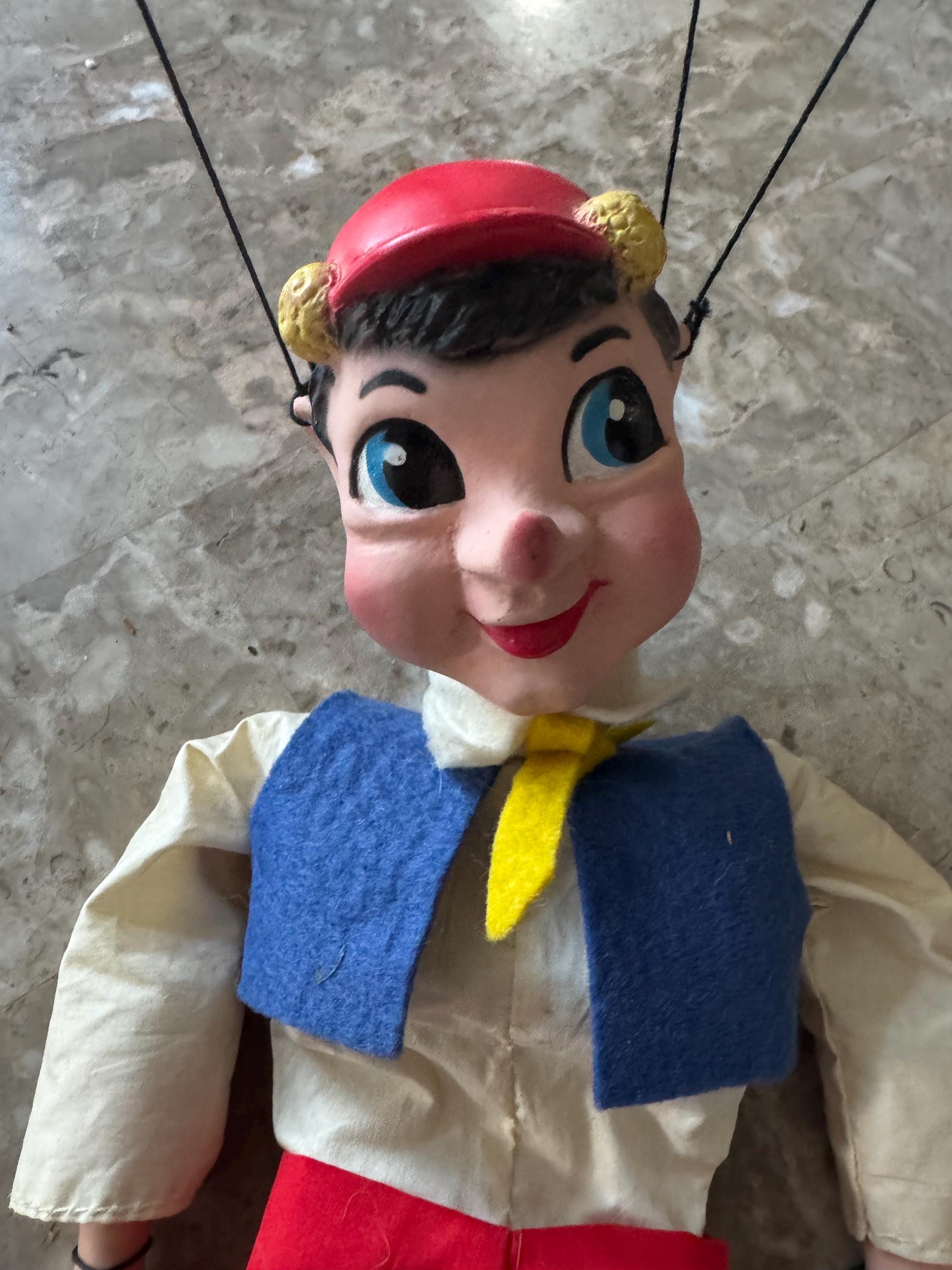 VINTAGE HAZELLE PINOCCHIO Puppet Marionette Airplane Control Rare ...