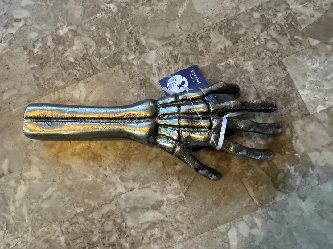 Skeleton Arm Hand Metal Life Size Halloween Decor Horror Cast Aluminum ...