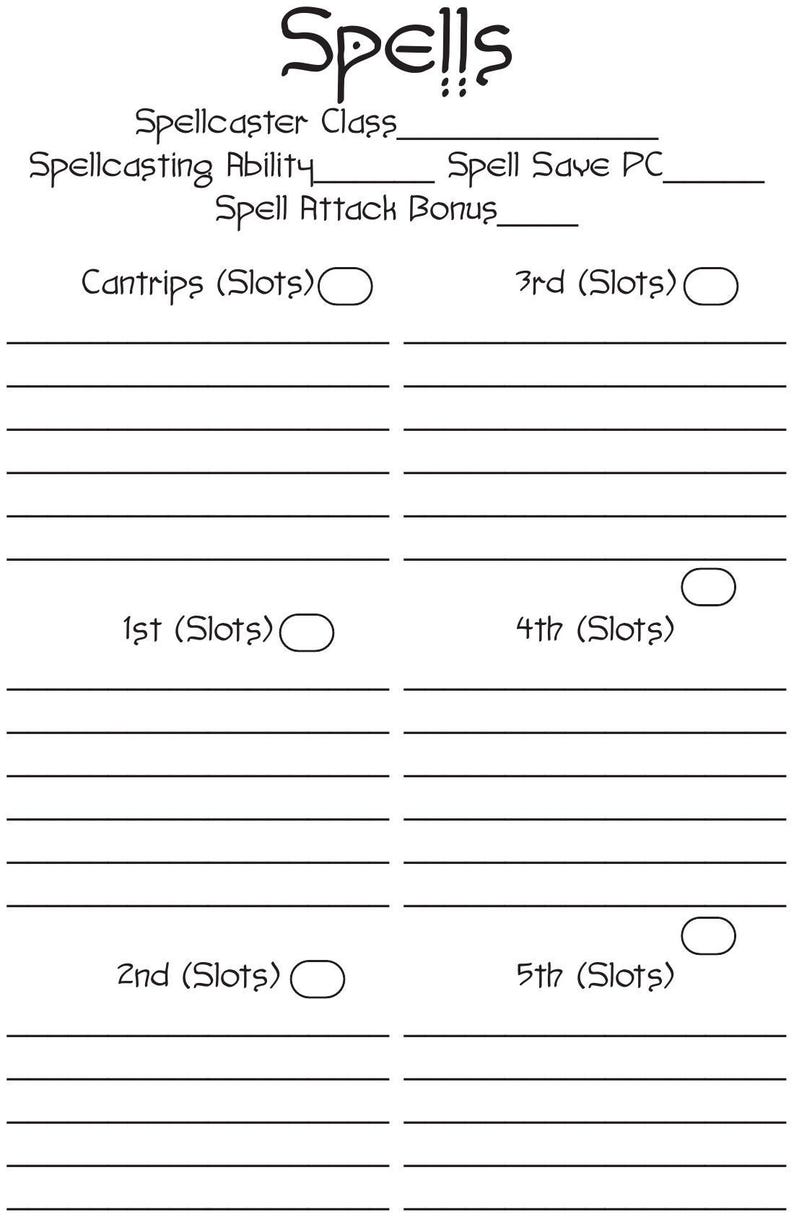 Dungeons and Dragons 5e Campaign Journal | Digital Character Log | D&D ...