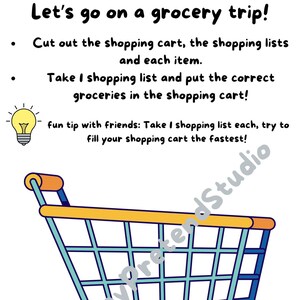 Grocery Shop Pretend Play Game – Printable Grocery Shopping Activity ...
