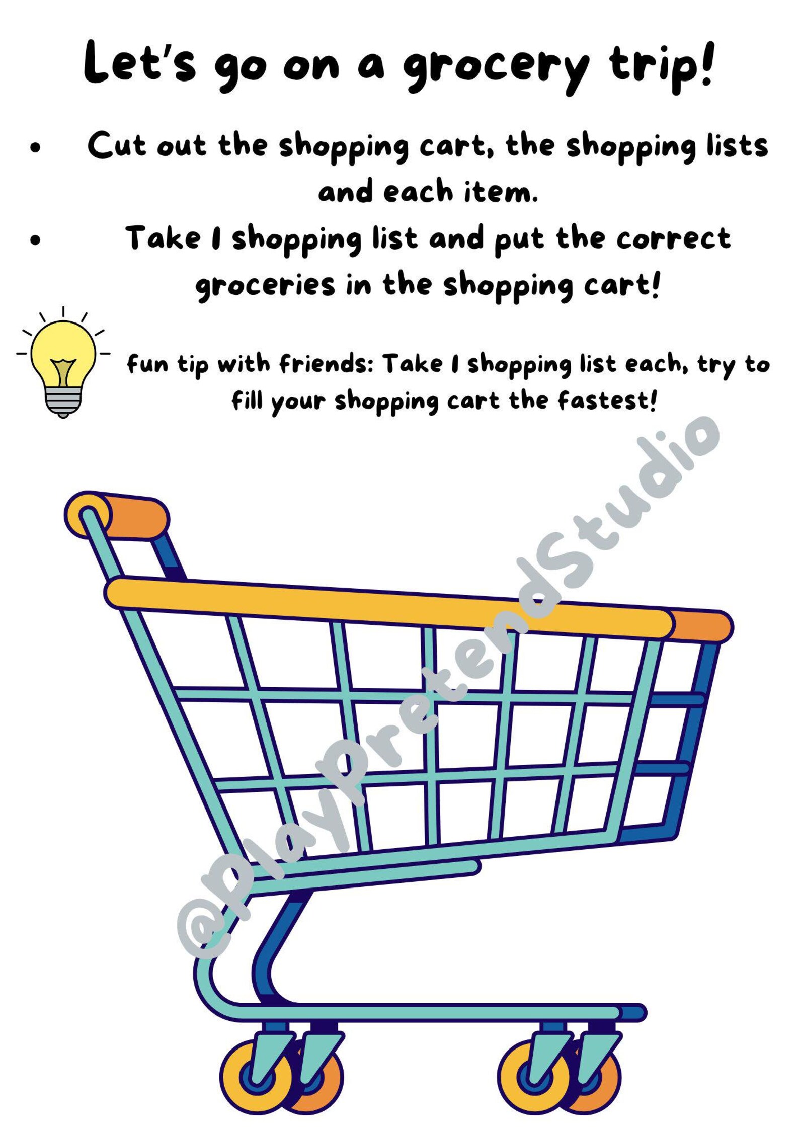 Grocery Shop Pretend Play Game – Printable Grocery Shopping Activity ...