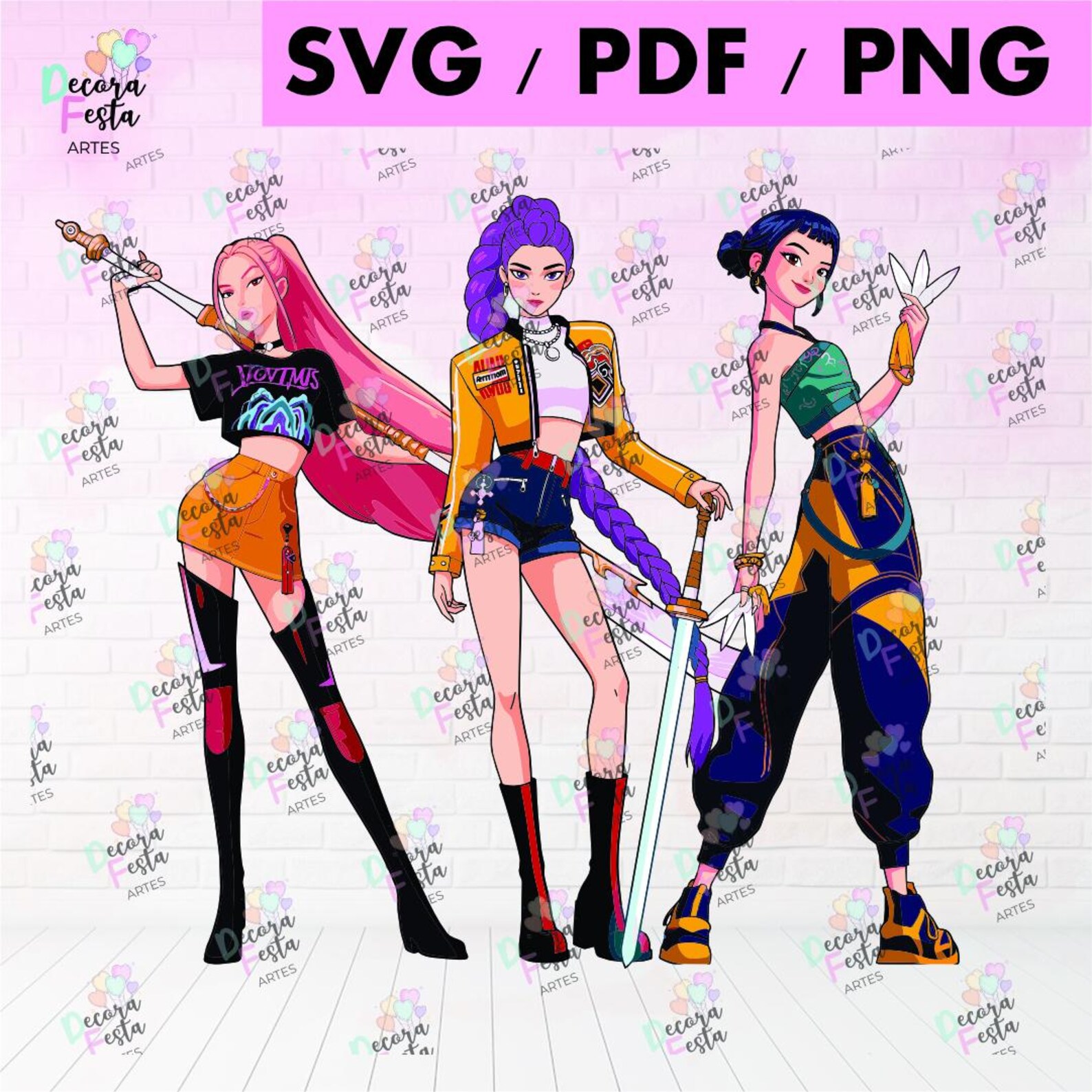 KPOP Warriors - Demon Hunters - HUNTRIX - Etsy