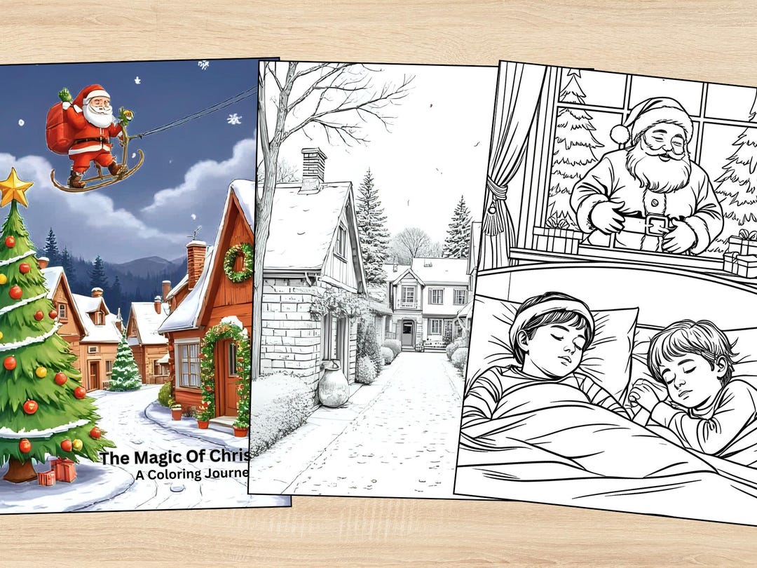 50 Christmas Coloring Pages| Kids' Holiday Activities | Ages 4-10 (8 ...