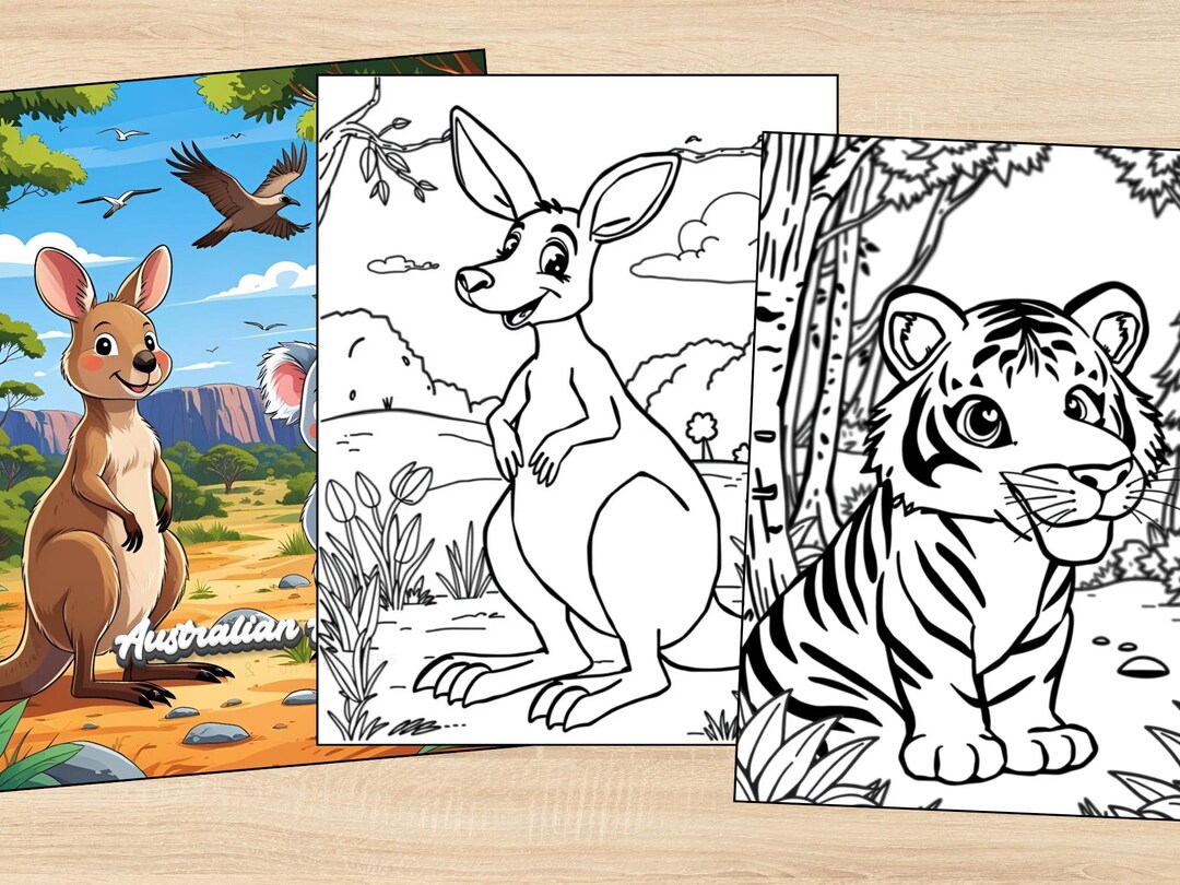 Australian Animals Coloring & Activity Pack: 30 Printable Pages | Ages ...