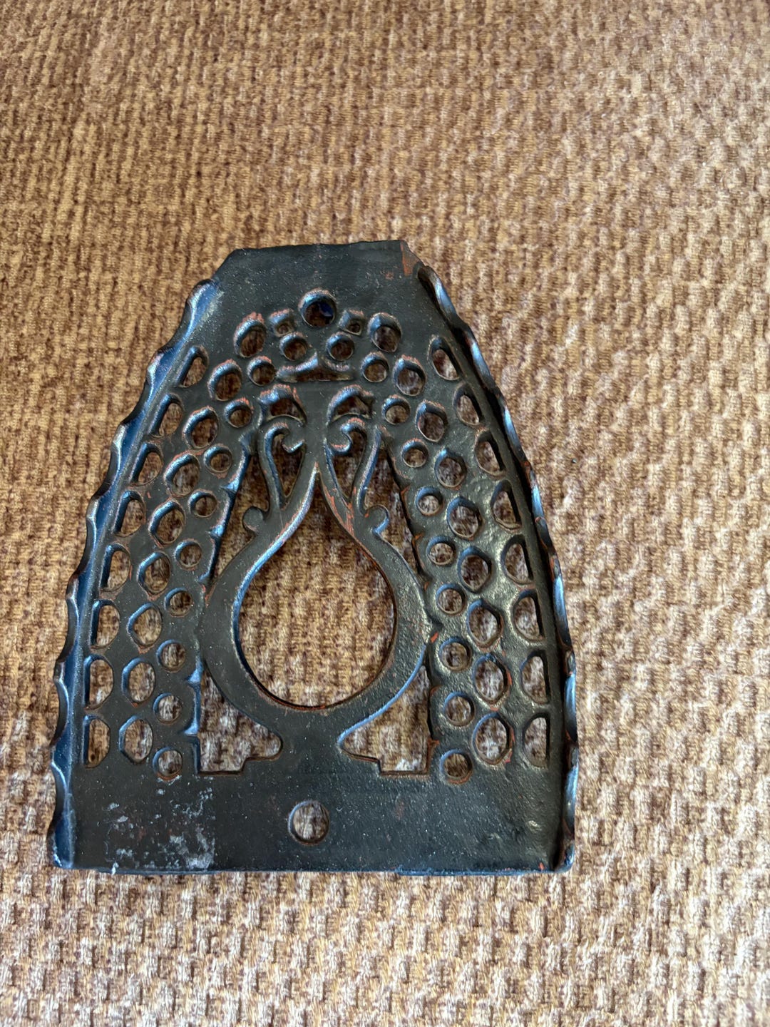 Vintage Cast Iron Footed Sad Iron Trivet - Etsy