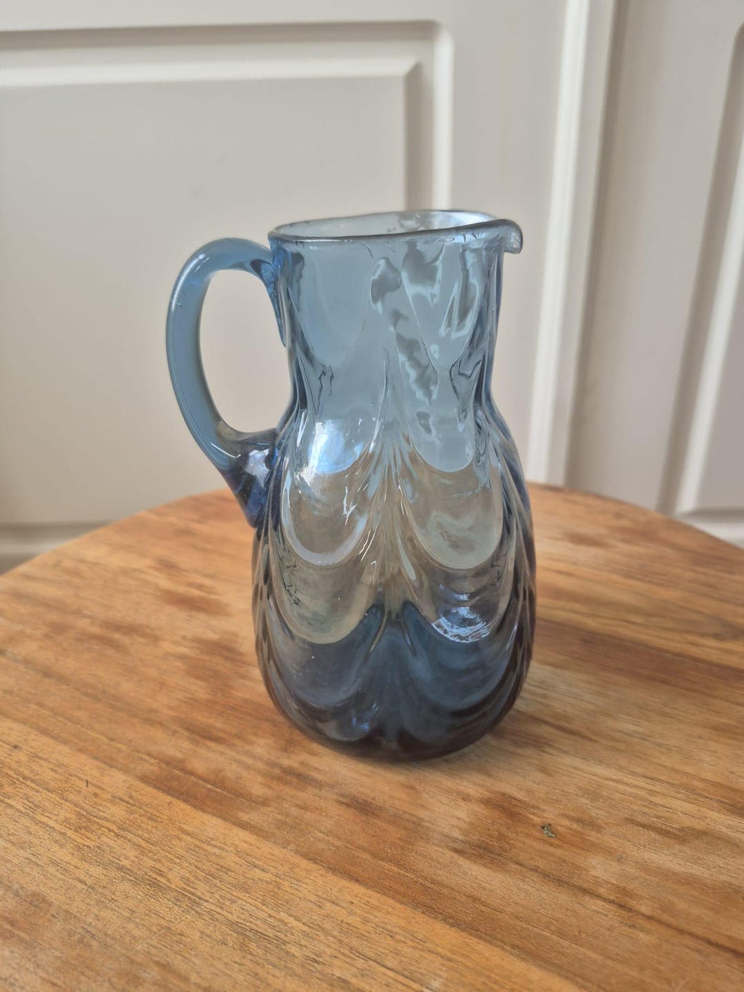 Vintage Uranium Glass Pitcher - Green-glow Mid-century Treasure - Etsy