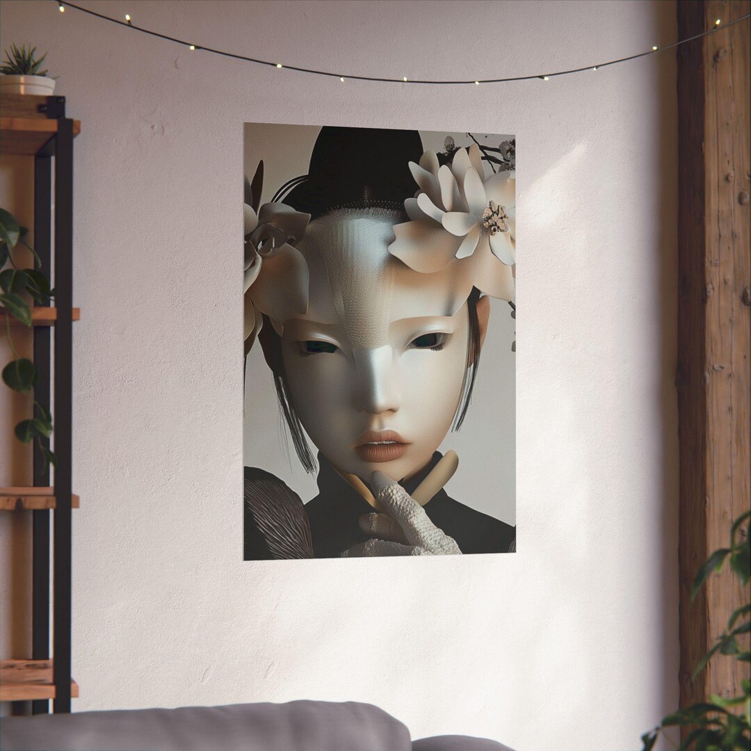 Mechanical Geisha Avant Garde Art Poster | Premium Matte, Museum Grade ...