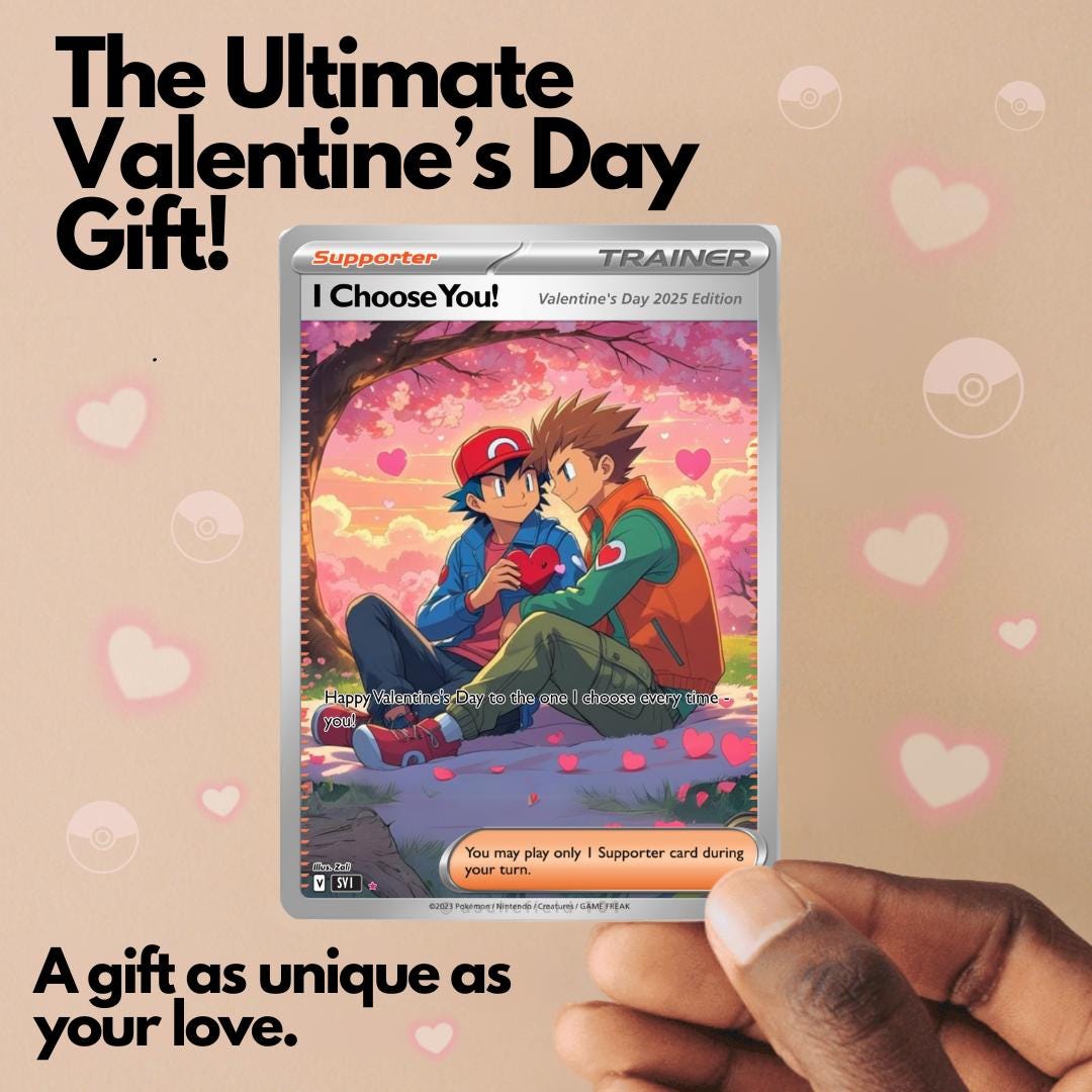 Poke Exclusive Valentines Day Edition Trading Card Cute Gift for Him or ...