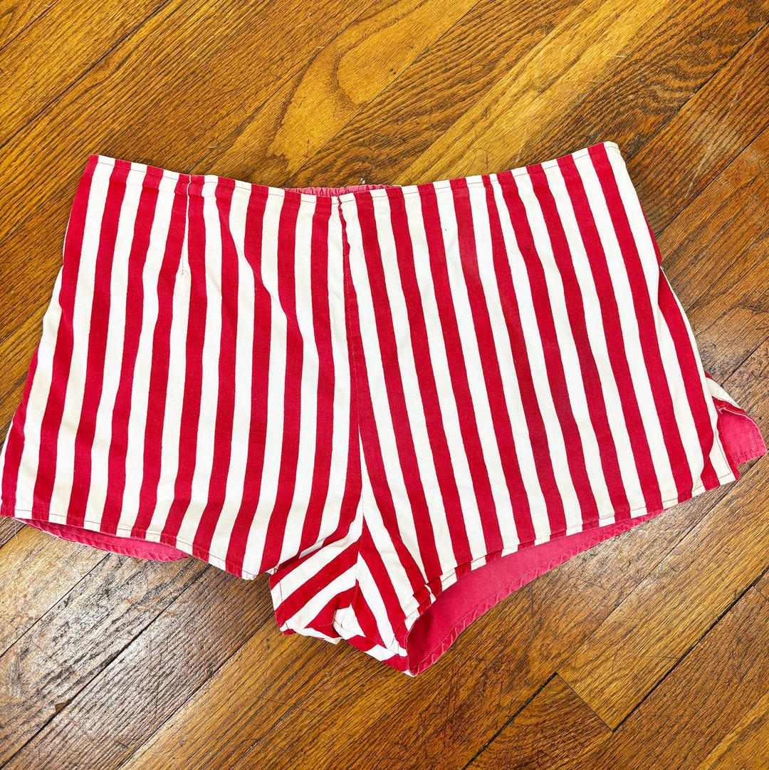 Vintage 50s 60s Men’s Brentwood Swim ’n’ Play Togs Red and White ...