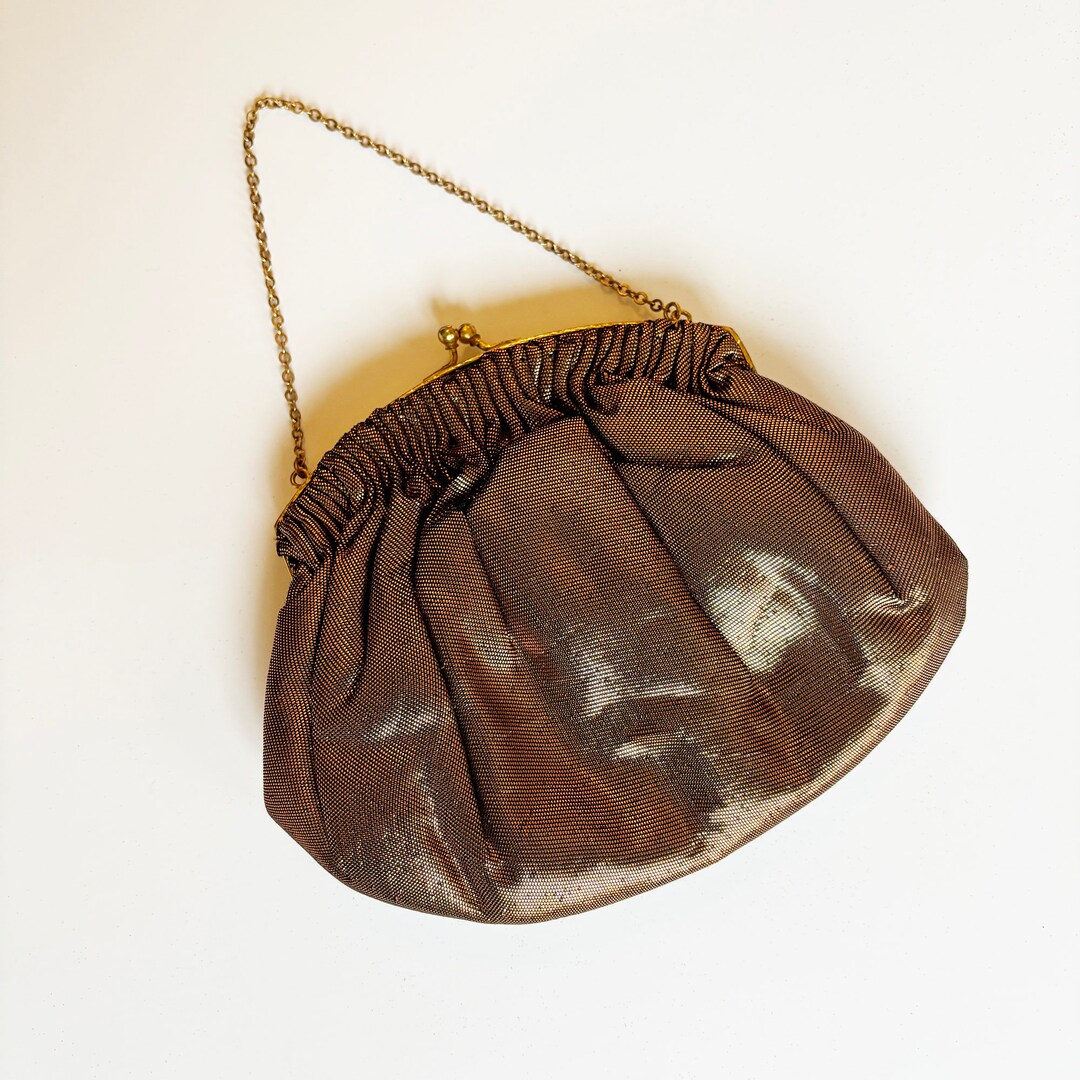 Vintage Copper Lame Handbag/ 30s Deco Metallic Purse Evening Bag - Etsy