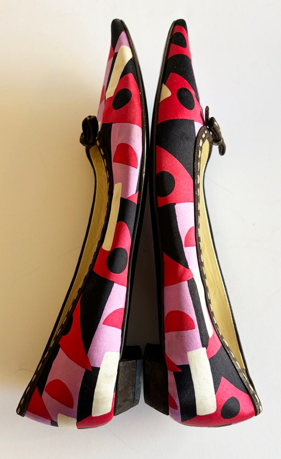 Early 2000s Prada Silk Satin Pointy Ballet Flats/ Vin… - Gem