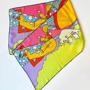 Vintage 60s Peter Max Cosmic Flyer Oblong Silk Scarf Made in Japan ...