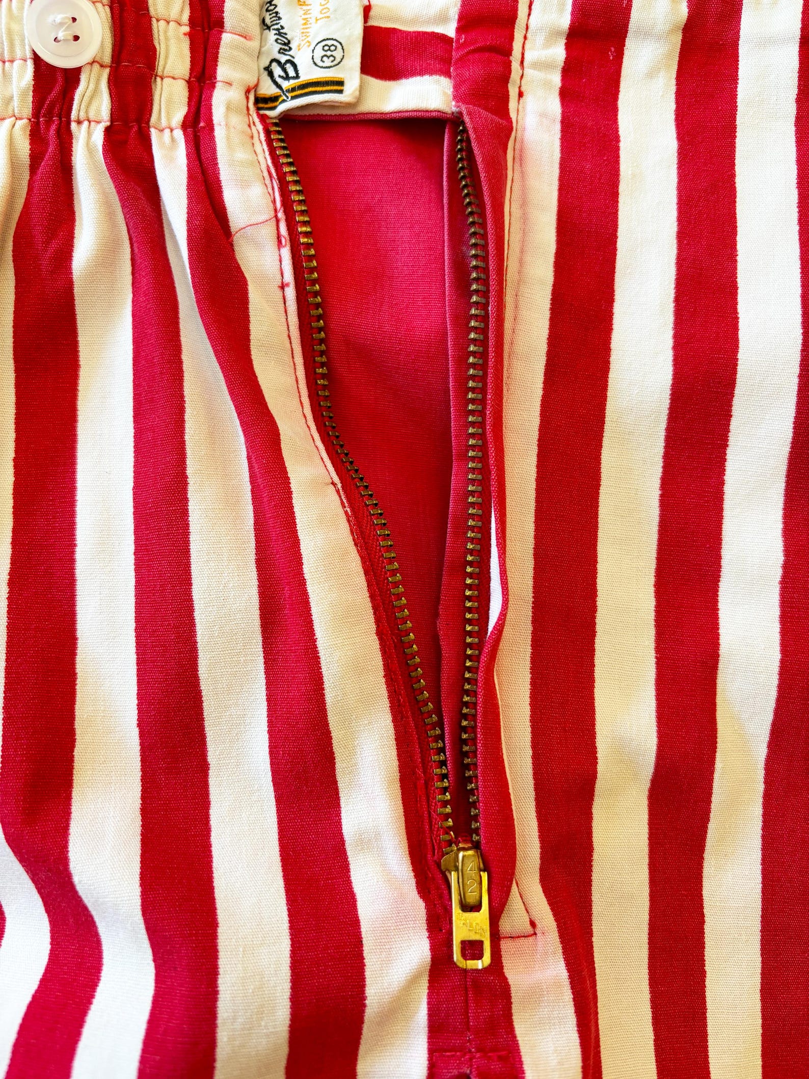 Vintage 50s 60s Men’s Brentwood Swim ’n’ Play Togs Red and White ...