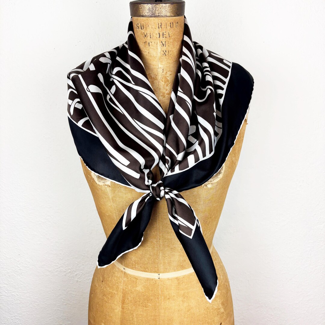 Vintage 80s Cerutti Italy Silk Scarf Golf Club Motif - Etsy