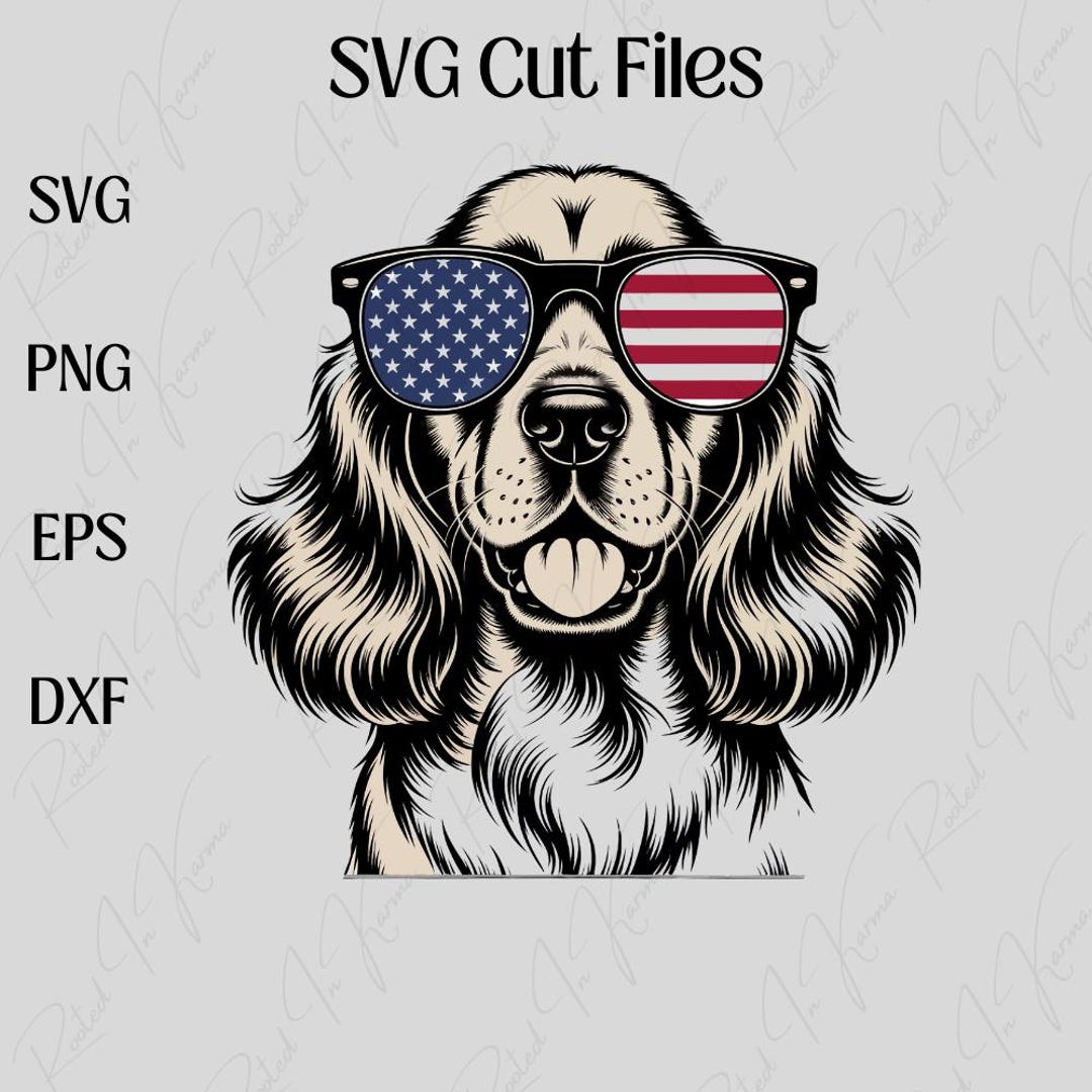 Patriotic King Charles Cavalier Spaniel Cut Files Bundle | July 4th SVG ...