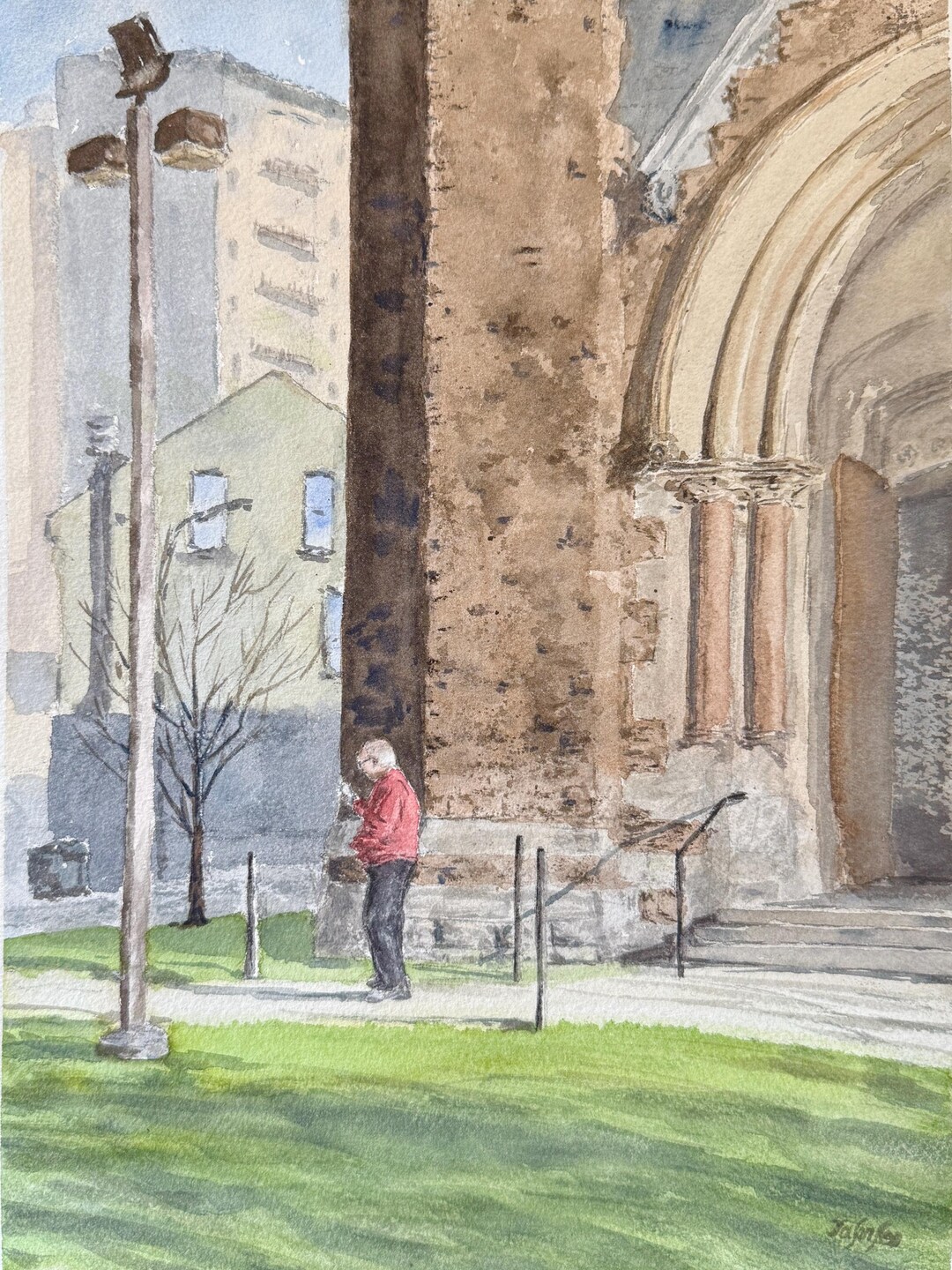 Original Watercolour Painting: Sunday Morning Waiting - Etsy