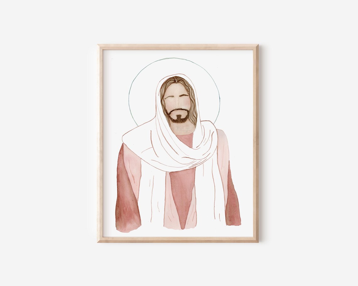 Savior of the World, Girls Nursery Decor, Faceless Jesus Painting ...