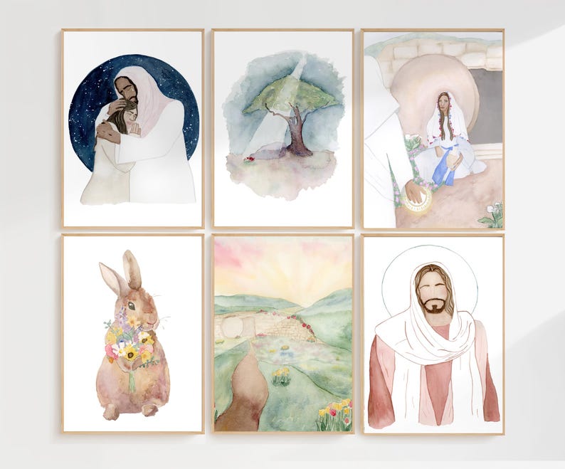 Savior of the World, Girls Nursery Decor, Faceless Jesus Painting ...
