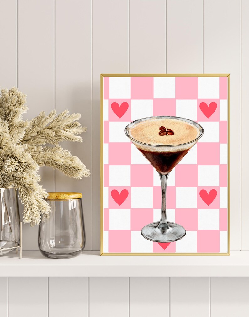 Martini Design, Digital Download, Martini Poster, Wall Art, - Etsy