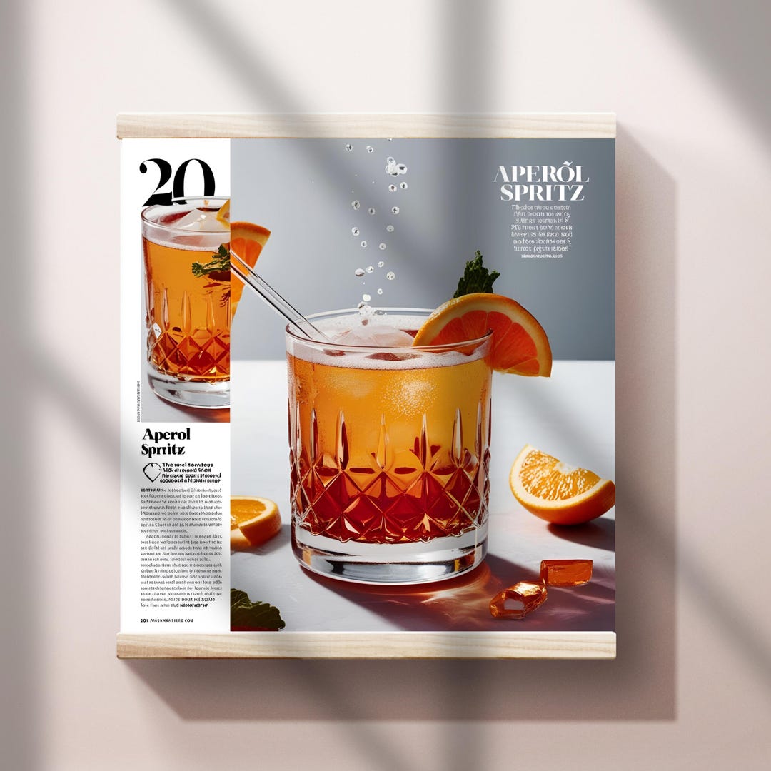 Aperol Spritz Design, Digital Download, Aperol Spritz Poster, Wall Art ...