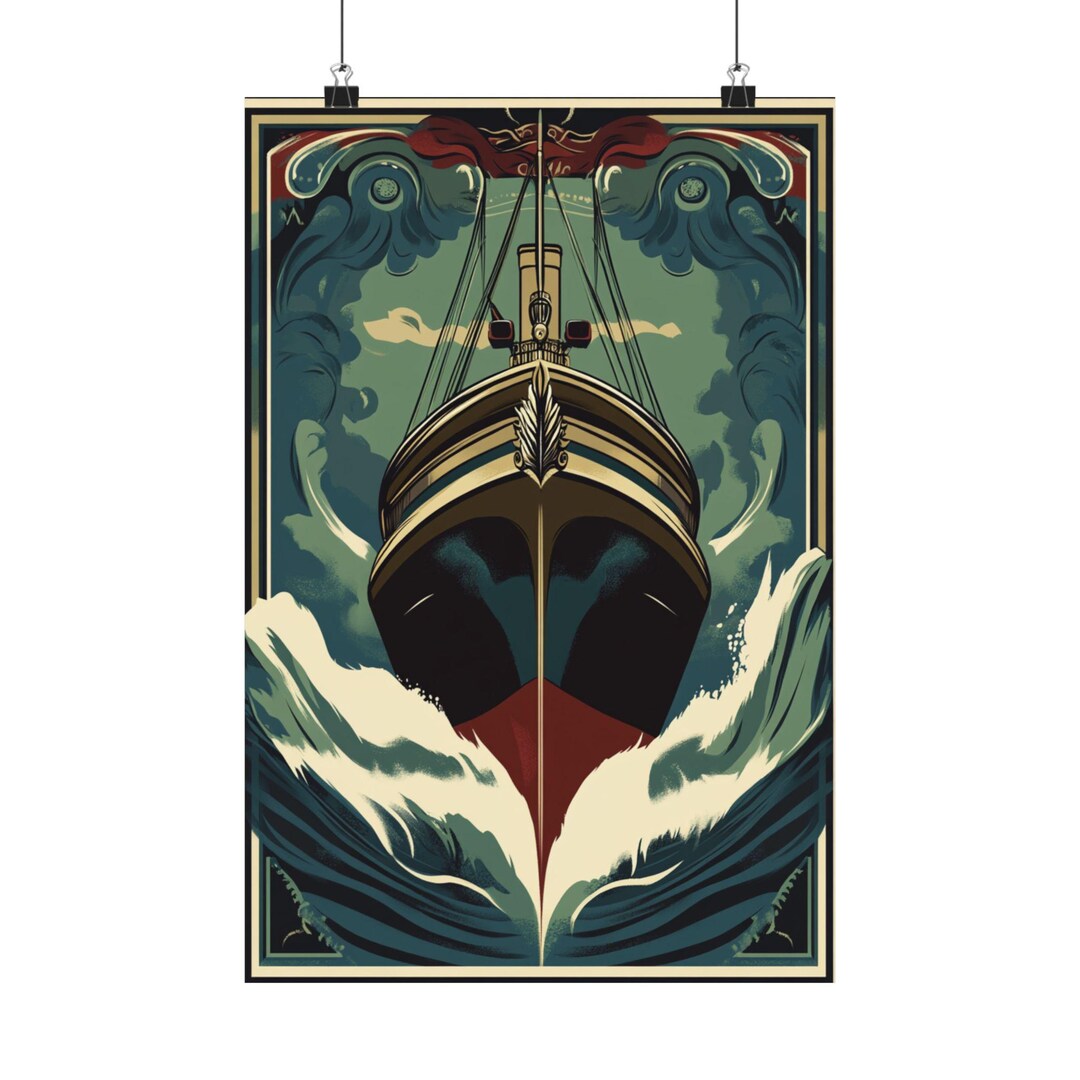 Art Deco Ocean Liner Poster - Etsy
